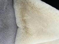 China Knitted Type Tricot 100% Polyester Very Soft Big Weight 20-25mm Rabbit Fur Fabric for sale