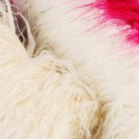 China 100% Acrylic Front Material Faux Fur Fabric Solid Color Long Pile from for Home Textile for sale