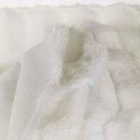 China Tricot Knitted Brushed White PV Plush Fabric for Quilts and Pillows Knitted Type Tricot for sale