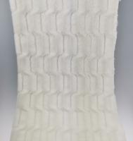 China Tricot Knitted Brushed White PV Plush Fabric for Quilts and Pillows Knitted Type Tricot for sale
