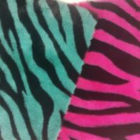 China 15mm Tricot Knitted 100% Polyester Very Soft Zebra-Stripe Printed Faux Rabbit Fur Fabric for sale