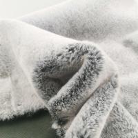 China 100D Yarn Count Faded White Imitation Faux Rabbit Fur with Soft and Fluffy Texture for sale