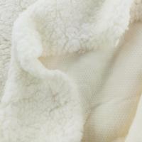 China Stitch-Bonded Nonwoven Technics 100% Polyester Knitted Warm Soft White Color Sherpa Fleece Lining Fabric for sale