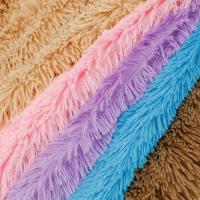 China Medium Weight 260GSM Knitted Plain PV Plush Fabric for Making Toys and Garments Lining for sale