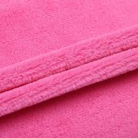 China Medium Weight 260GSM Knitted Plain PV Plush Fabric for Making Toys and Garments Lining for sale