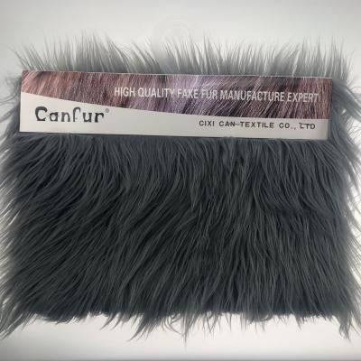 China Custom Luxury Long Pile Artificial Faux Fur Fabric with 1200G/M Weight for sale