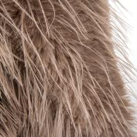 China Beautiful Hats and 100% Polyester Long Wool Woven Raccoon Fur for Clothes Dyed Pattern for sale