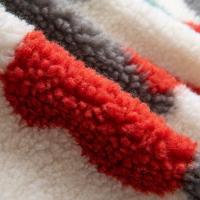 China Soft Lamb Borg Sherpa Lining Sherpa Fleece Jacket with Customized Jacquard Lining for sale