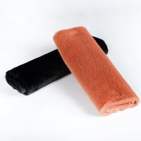 China Description Faux Rabbit Fur Fabric Suede Bonded Plush Fabric for Garments Any Color for sale