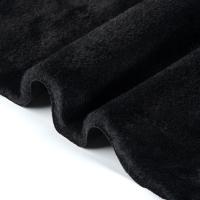 China Description Faux Rabbit Fur Fabric Suede Bonded Plush Fabric for Garments Any Color for sale