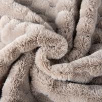 China Front Material 100% Polyester Faux Fur Plush Fabric for Garment and Throw Blanket for sale