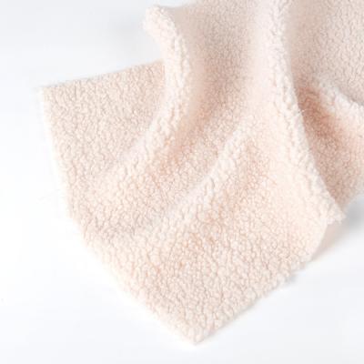 China 100 Polyester Knitted Teddy Fabric Textile with Customized Density Sherpa Fleece for sale