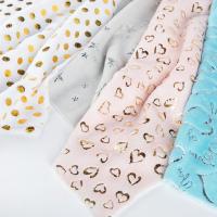 China Customized Yarn Count Flannel Fabric for Gold Bronzing Embossed Fabric by Texture for sale