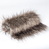 China Knitted Faux Raccoon Fur Fabric for Hood 100% Acrylic Long Plush Fake Fur for sale