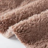 China Customizable Yarn Count 100% Polyester Sherpa Fleece Teddy Bonded Suede Knitted Fabric for sale