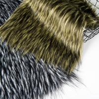 China Tip Dye Murmasky Fluffy Long Pile Faux Raccoon Fur Fabric For Garments Density for sale