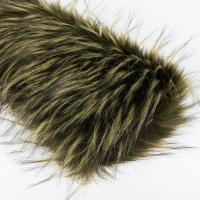 China Tip Dye Murmasky Fluffy Long Pile Faux Raccoon Fur Fabric For Garments Density for sale