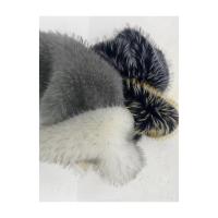 China High Pile Black And White Tip Dyed Faux Fur Fabric For Hat Pom Pom for sale