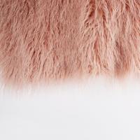 China Solid Color Long Pile Faux Fur Fabric with Density 750g/m2 and Width 58/60 for sale