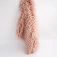 China Solid Color Long Pile Faux Fur Fabric with Density 750g/m2 and Width 58/60 for sale