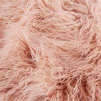 China Solid Color Long Pile Faux Fur Fabric with Density 750g/m2 and Width 58/60 for sale