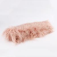 China Customize Color Long Pile Artificial Mongolian Fur Fabric in Plain Style from PANTONE for sale