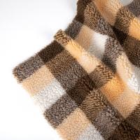 China Home Textile 36F Density Plaid Jacquard Sherpa Fleece Fabric for Winter Jacket and Coat for sale