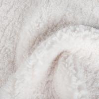 China Soft Shell Fabric Winter Coat with Knitted Design and Suede Bonded Teddy Sherpa Faux Fur for sale