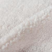 China Soft Shell Fabric Winter Coat with Knitted Design and Suede Bonded Teddy Sherpa Faux Fur for sale