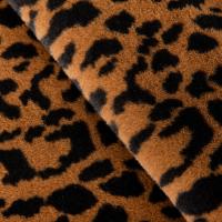 China Weft Knitted 100% Polyester Super Soft Leopard Print Rabbit Fur Faux Fur Fabric Thick for sale