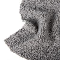 China Soft and Cozy 100% Polyester Solid Color Sherpa Fleece Fabric for Fashional Jackets for sale