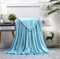 China Soft Flannel Fleece Baby Blanket Small Size Plush Pile 5-8mm Anti-Static Ready to Ship for sale