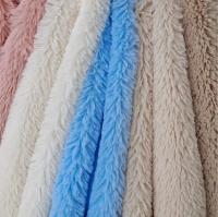 China 20mm Pile Length Tricot Knitted Solid Color PV Plush Fabric for Soft Toys and Blankets for sale