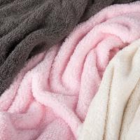 China Weft Knitted 100% Polyester Sherpa Fleece Fabric For Blanket with Two Side Micro Polar for sale