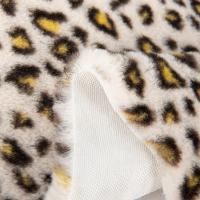 China 100% Polyester Super Soft Leopard Print Rabbit Fur Faux Fur Fabric for Garment Making for sale