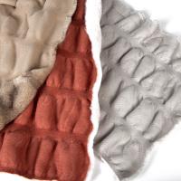 China Colorful Polyester Faux Rabbit Fur Fabric for Bed Sheet Set Heavyweight Knitted Fabric for sale