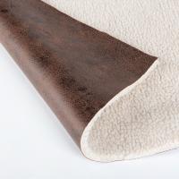 China 100% Polyester Sherpa Fleece Teddy Bonded Suede Knitted Fabric for Garment Making for sale