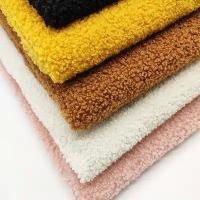 China Front Material 100% Polyester Sustainable Recycled Sherpa Teddy Fabric for Home Textile for sale