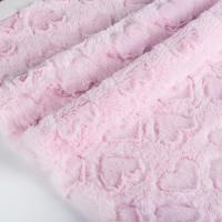 China Stripe Brush Rabbit Faux Fur Fabric for Garment and Hometextile Width 58/60 inches for sale