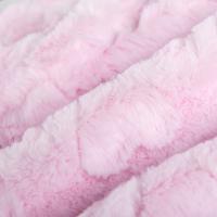 China Stripe Brush Rabbit Faux Fur Fabric for Garment and Hometextile Width 58/60 inches for sale