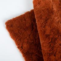 China Soft Brushed PV Plush Faux Rabbit Fur Fabric for Coat 100% Polyester Yarn Count 80S×80S for sale