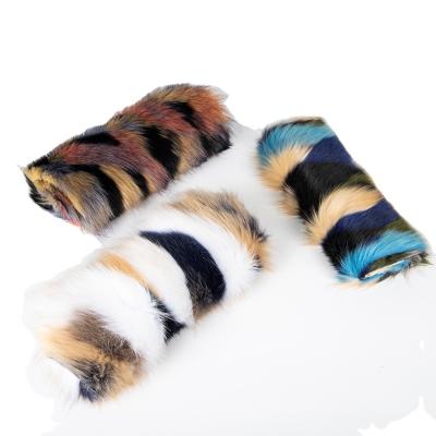 China Multicolored Jacquard Artificial Fur Fabric for Sexy Beauty Clothing and Winter Wear for sale