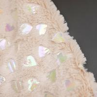China 100% Polyester Plaid Style Bronzing Silver PV Plush Faux Fur Fabric for Home Textile for sale