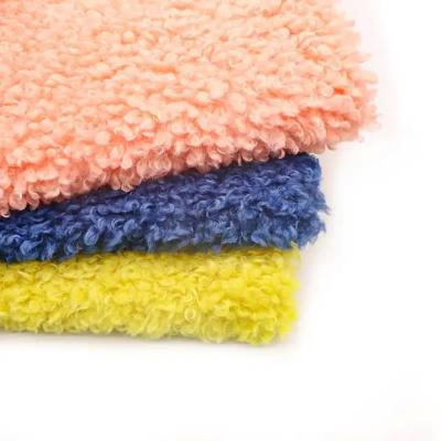 China Printed Pattern Knitted Teddy Fleece Fabric for Coat Shell Free Sample Offered for sale