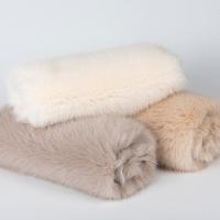 China Soft 100% Polyester Faux Rabbit Fur Fabric for Winter Ponchos and Ladies Pullovers for sale