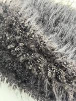 China Long Pile Faux Fur Fabric with Tip-Dyed Pattern and 1200gsm for sale