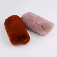 China Tricot Knitted Polyester Imitation Rabbit Hair Fabric for Winter Garment Scarf and Coat for sale