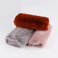 China Tricot Knitted Polyester Imitation Rabbit Hair Fabric for Winter Garment Scarf and Coat for sale