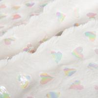 China 240gsm Soft Polyester Star Foil Printing Gold Bronzed pv plush Fabric For Making Toys for sale