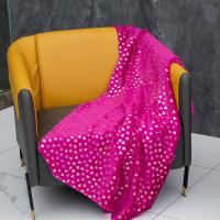 China 240gsm Soft Polyester Star Foil Printing Gold Bronzed pv plush Fabric For Making Toys for sale